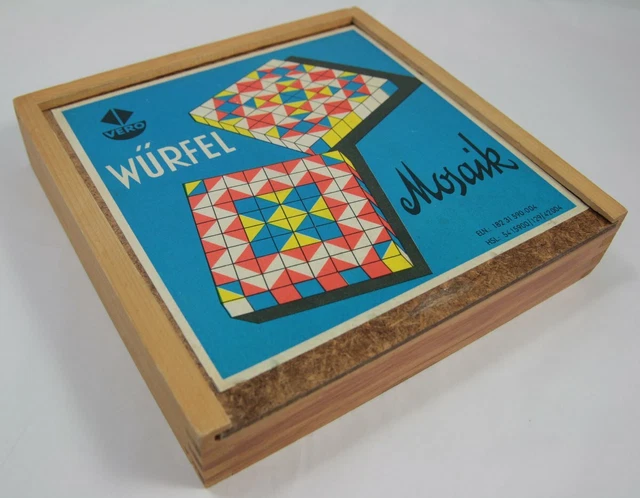 VINTAGE GERMAN VERO Wurfel Mosaik - One piece missing 63 of 64 DDR ELN ...