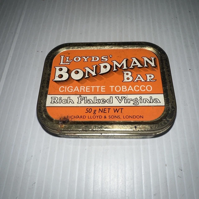 VINTAGE LLOYDS BONDMAN Bar Cigarette Tobacco Tin London $17.59 ...