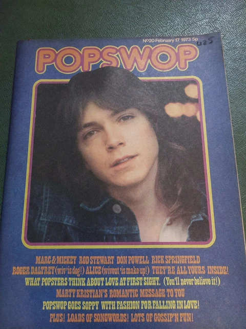 VINTAGE POPSWOP MAGAZINE 17 FEBRUARY 1973 Cassidy Osmond Slade Rod T ...