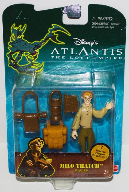 DISNEYS ATLANTIS LOST Empire 4" Milo Thatch Action Figure 2000 Mattel ...