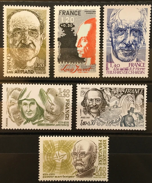 TIMBRE FRANCE SERIE Personnages Celebres Du N° 2148 Au N° 2153 Neuf Luxe ** EUR 2,80 - PicClick FR