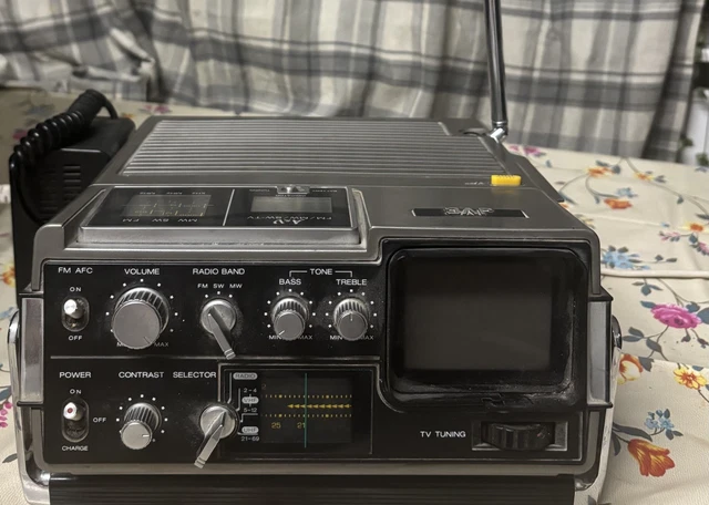JVC 3050UK PORTALE B/W TV AM/FM RADIO 1976 SERVICED RARE L@@K works ...