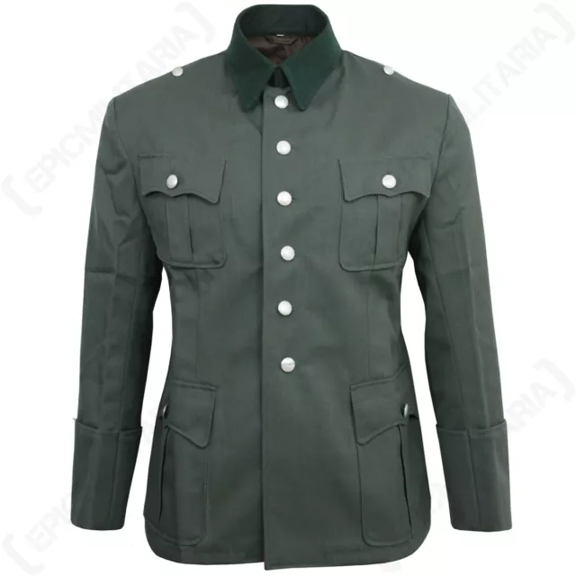 GERMAN ARMY OFFICERS Gabardine Wool Tunic - WW2 Repro Heer Uniform ...