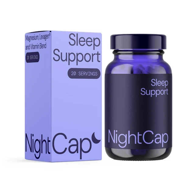 NIGHTCAP SLEEP SUPPLEMENT. Magnesium, Levagen & Vitamin Blend. Natural ...