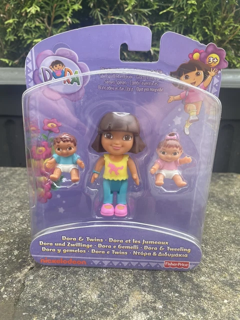 DORA THE EXPLORER Nickelodeon Dora & Twin Babies Playtime Figures ...