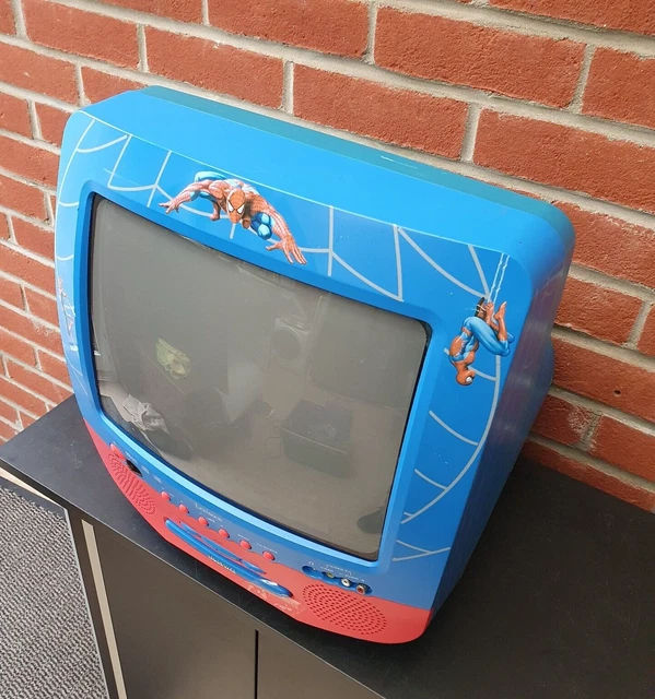 Rare Lexibook Crt 14 Tv Spider Man Theme Perfect For Retro Video