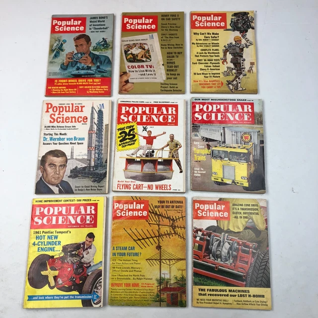 VINTAGE 1960S POPULAR Mechanics Magazines Lot of 9 Invent Technology ...