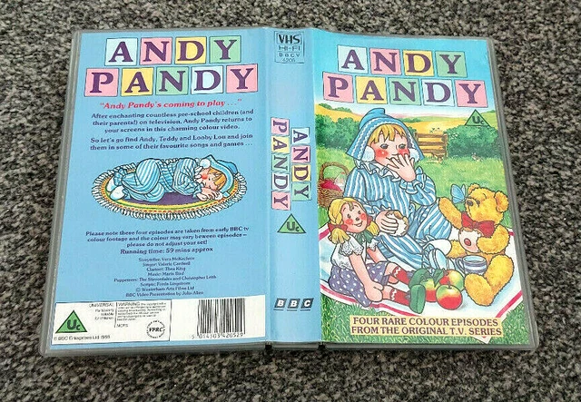 ANDY PANDY BBC Video Four Colour Episodes Pal Vhs Video Kids Children £ ...