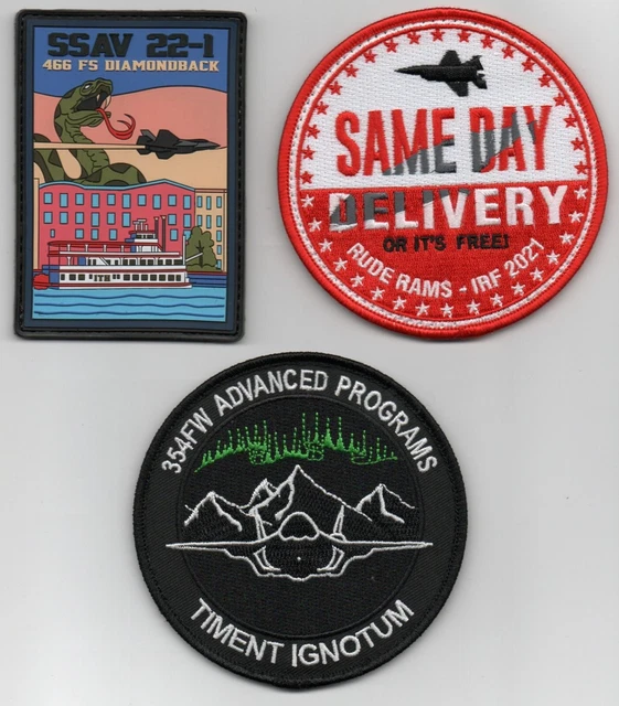 USAF F-35A LIGHTNING Operations & Exercises pvc patches set on ve/cro £ ...