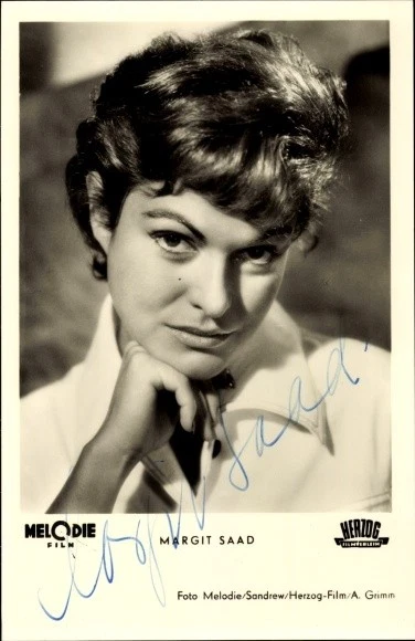 AK SCHAUSPIELERIN MARGIT Saad, Portrait, Film Schwedenmädel, Autogramm ...