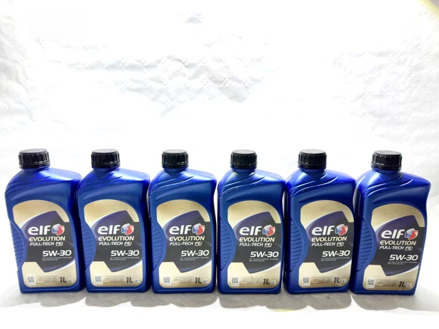 6 LITRI OLIO Motore Elf 5W30 Evolution Full-Tech Fe Acea C4 Originale ...