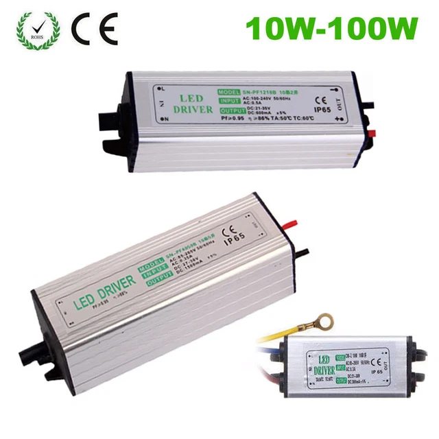 LED DRIVER POWER Supply Transformer DC 12V-38V Waterproof 10/20W/30/50W/70/100W £3.59 - PicClick UK