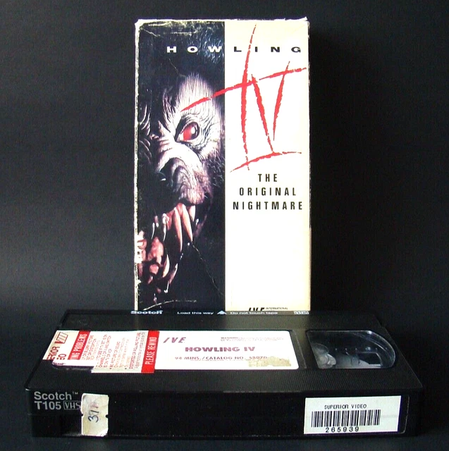 HOWLING IV 4: The Original Nightmare VHS 1988 Horror Film Very Rare HTF ...