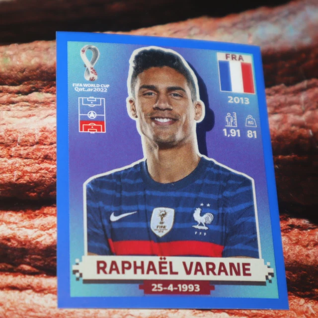 PANINI WORLD CUP QATAR 2022 FRA 10 Rapahel Varane Blue Border EUR 2,39 - PicClick FR