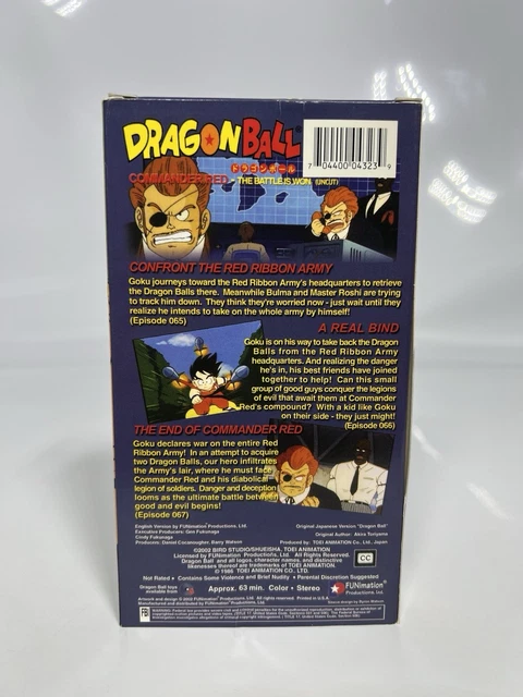 DRAGON BALL COMMANDER Red: The Battle Is Won (Uncut) VHS Tape - Broken ...
