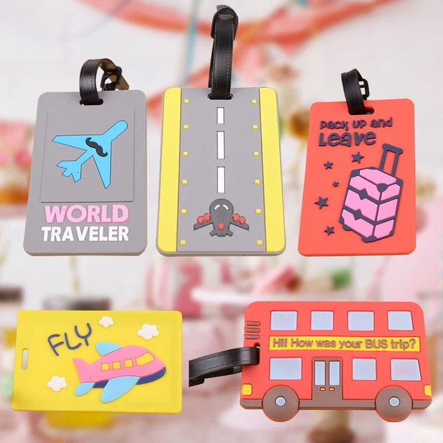 5 PCS PVC Travel Baggage Tags Luggage Tags Handbag Tags with Name Card ...