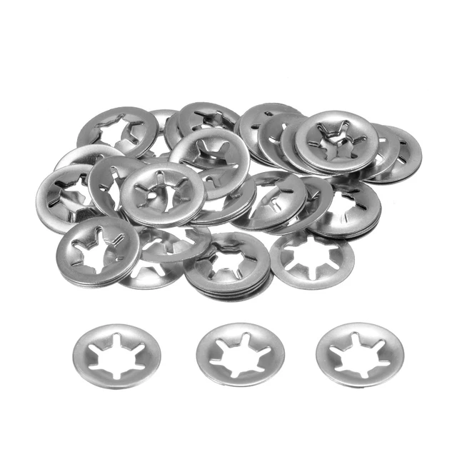 50PCS INTERNAL TOOTH Push on Locking Washers Stainless Steel M8 x 18mm ...
