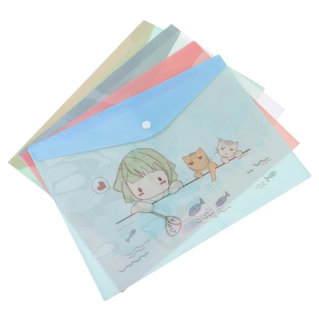 16PCS DOCUMENT POUCH Cartoon A4 File Envelop Bag Document Storage ...