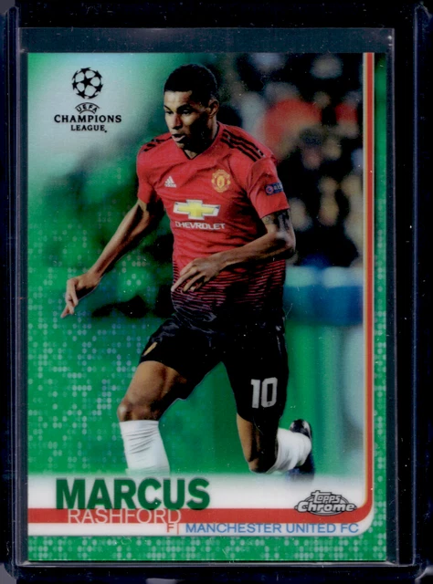 TOPPS UCL CROMATO 19-20 Marcus Rashford Manchester Rifrattore Verde ...