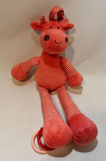 LITTLE JELLYCAT J1948 Rattle Loopy Pink Giraffe Plush Retired Soft Toy ...