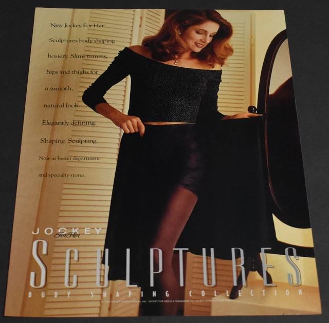 1995 Print Ad Sexy Long Legs Jockey For Her Body Shaping Sculptures