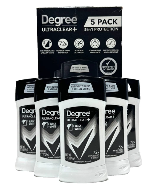 DEGREE MEN ULTRACLEAR+ Antiperspirant Deodorant Black & White, 2.7 oz ...