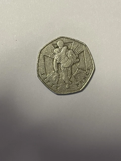 RARE 50P COIN Victoria Cross World War II Soldier Carrying Wounded ...