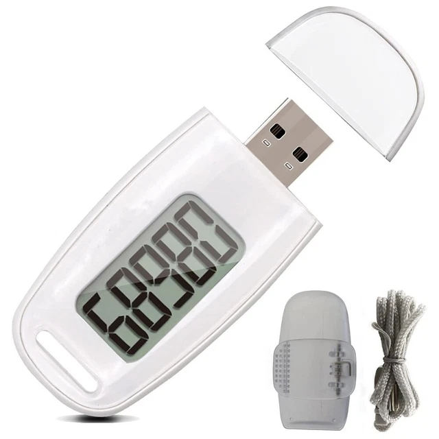 SIMPLE STEP COUNTER,WALKING 3D Pedometer with Rechargeable Battery ...