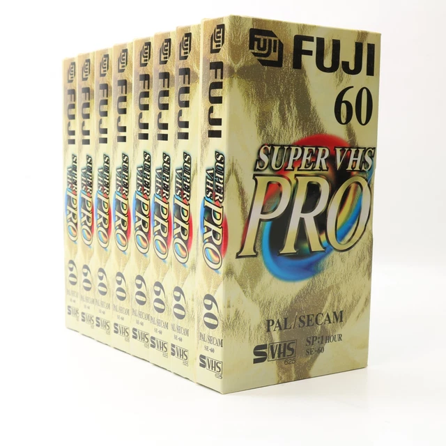 FUJIFILM FUJI SUPER VHS Pro SE-60 VHS Blank Video Tape x8 - Sealed - CJ ...