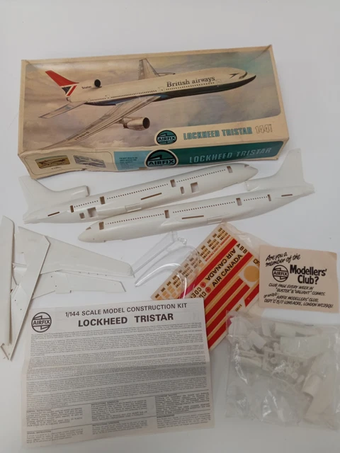 MAQUETTE AVION AIRFIX vintage 1974 Lockheed Tristar échelle 144 kit n ...