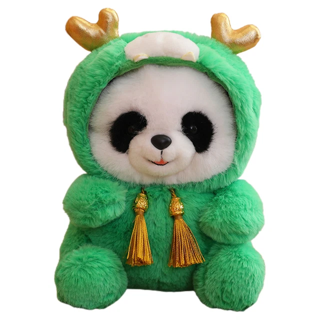 2025 PLUSH PANDA Stuffed Animal Year of the Dragon Mascot Chinese Panda ...