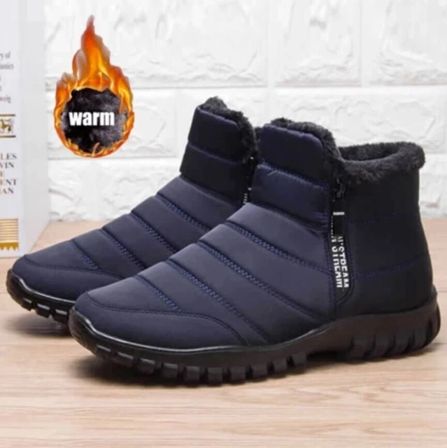Mens Waterproof Warm Cotton Zipper Snow Ankle Boots Hot Sale 60