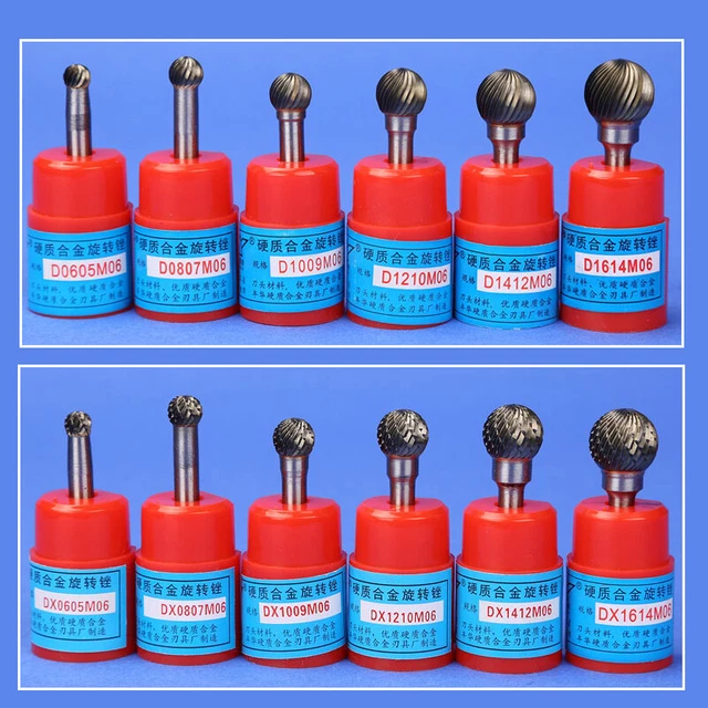 SPHERICAL TUNGSTEN STEEL Hard Carbide Burrs Rotary Milling Cutter ...