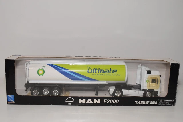 A88 1:43 NEWRAY New Ray Man F2000 Truck With Trailer Tanker Bp Ultimate ...