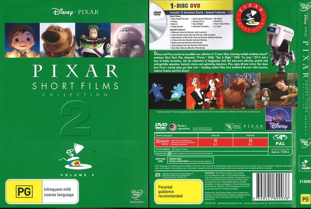 275 NEW SEALED DVD Region 4 DISNEY PIXAR SHORT FILMS COLLECTION 2 $13. ...