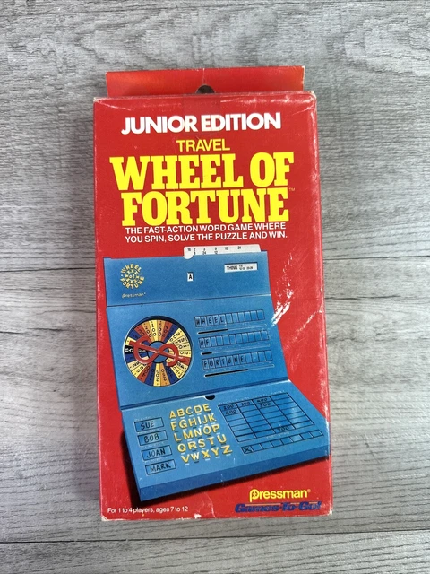 VINTAGE TRAVEL WHEEL Of Fortune Game by Pressman 1989 2nd Merv Griffin ...