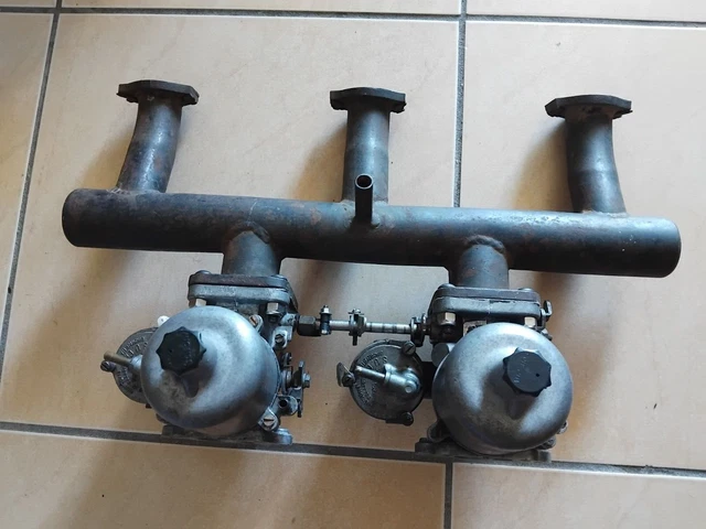 HOLDEN GREY MOTOR twin 1 3/4'' SU carbys manifold fx fj fe fc fb ek ej ...