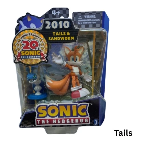 SONIC THE HEDGEHOG 20th Anniversary Jazwares Tails and Sandworm in Box ...