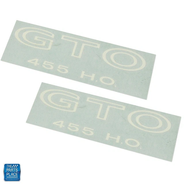 1971 GTO &GTO 455 HO" Front Fender Decal White DT0173 Pair $37.99 ...