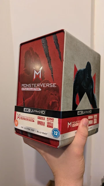 MONSTERVERSE 4 FILM COLLECTION GODZILLA vs KONG 4K BLU RAY STEELBOOKS ...