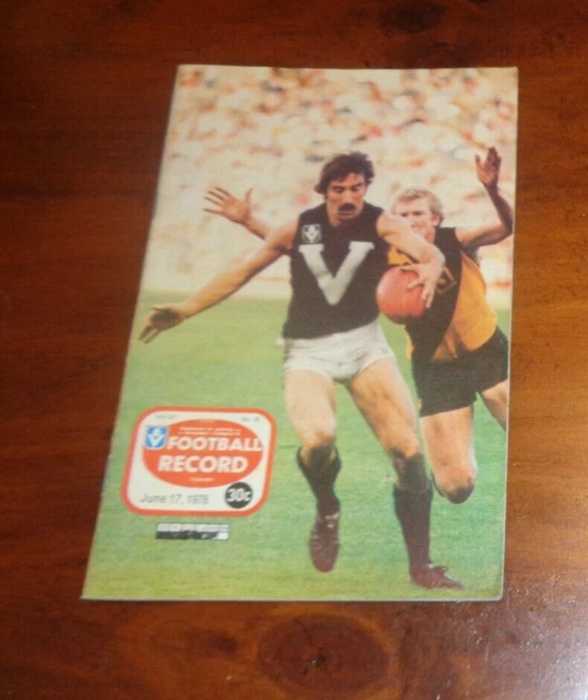 1978 VFL FOOTBALL Record Richmond v Footscray $11.95 - PicClick AU