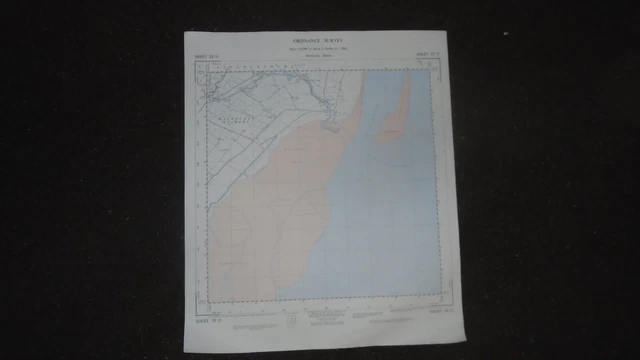 RARE ORDNANCE MAP 2.5" map TF55 Wainfleet Sand, 1956 Gibraltar ...