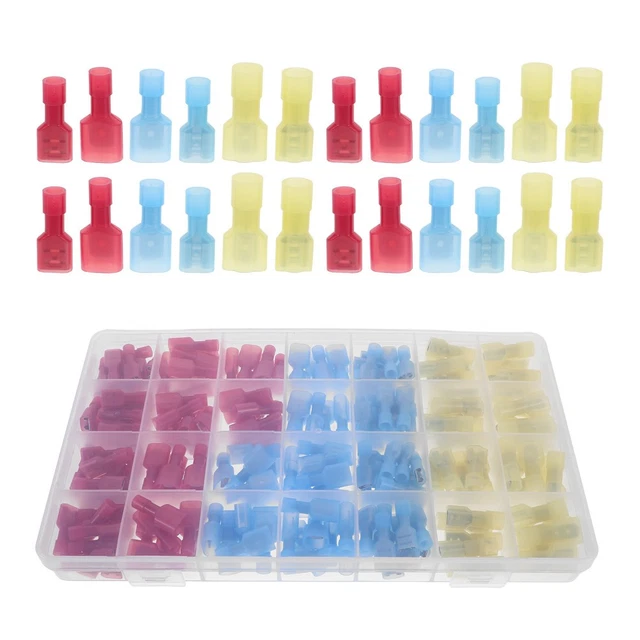 200 PCS CABLE Joint Connectors Kit Electrical Terminals Fork Wire $42. ...