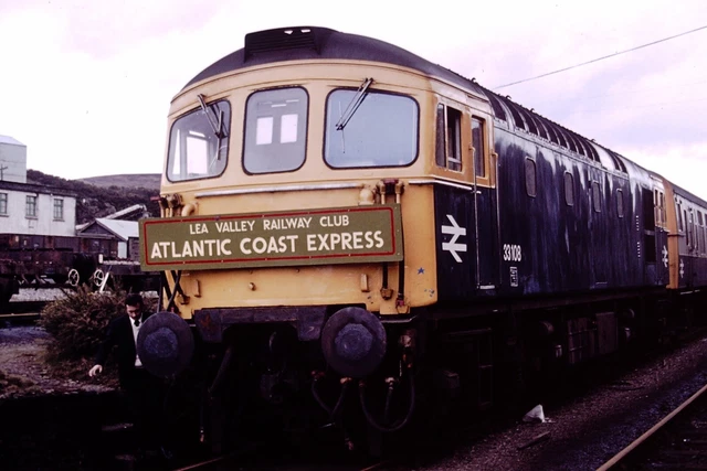1978 BRITISH RAIL BR Diesel Loco 33108 Atlantic Coast Exp Railway Slide ...