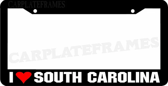 I LOVE SOUTH Carolina License Plate Frame $11.44 - PicClick CA