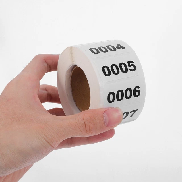NUMBERED STICKER STICKERS Classification Label Identification Labels ...