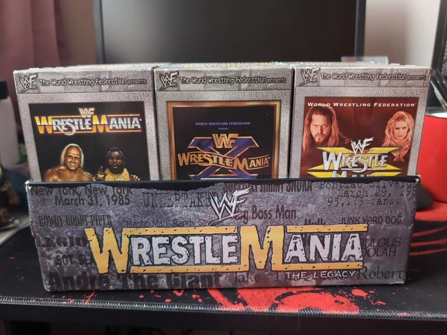 WWF WRESTLEMANIA THE Legacy VHS Boxed Set 15 Tapes £24.99 - PicClick UK