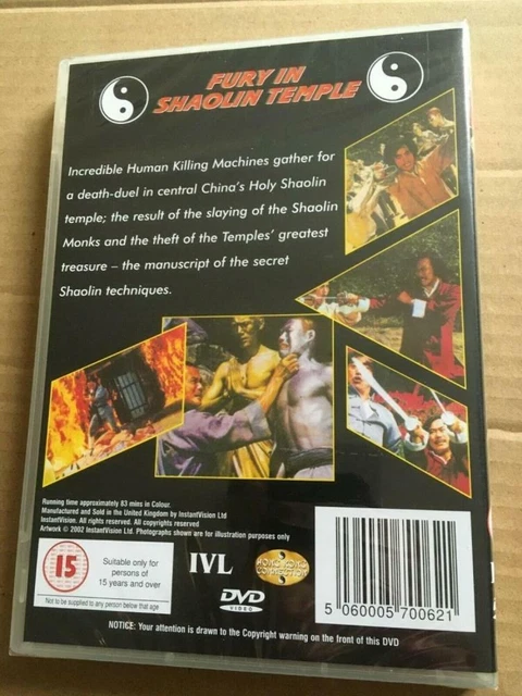 FURY IN SHAOLIN Temple Gordon Liu 2005 DVD Top-quality Free UK shipping ...