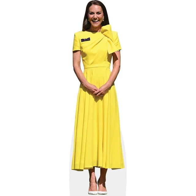 KATE MIDDLETON (YELLOW Dress) Silhouette en carton Grandeur Nature EUR ...