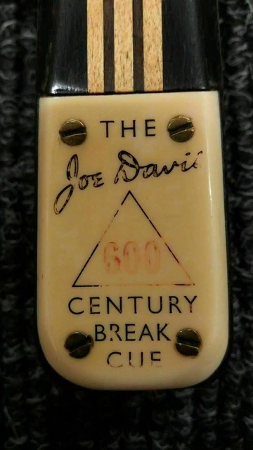 JOE DAVIS (600) Century Break Snooker Cue - £600 £600.00 - PicClick UK